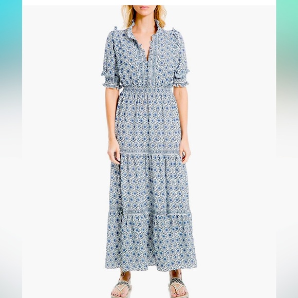 Max Studio | Dresses | Max Studio Womens Elbow Length Sleeve Print ...
